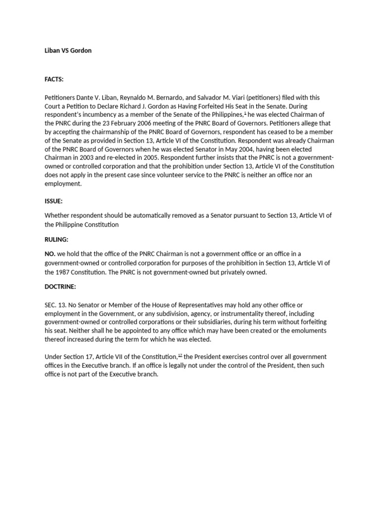 Disqualifications - Liban Vs Gordon 2009 | PDF