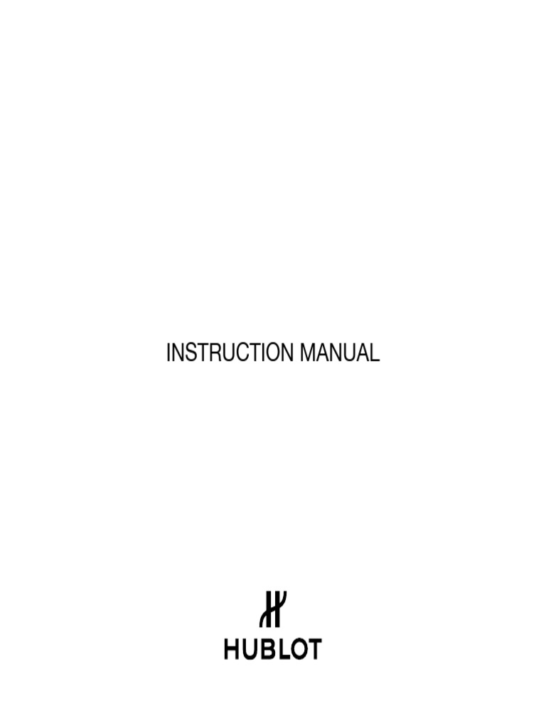 Manual de Uso y Garantía Relojes Hublot | PDF | Reloj
