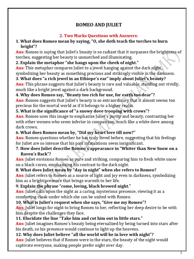 II Pu Eng 2 Marks & 3 Marks Qp-1 | PDF | Love | Parenting