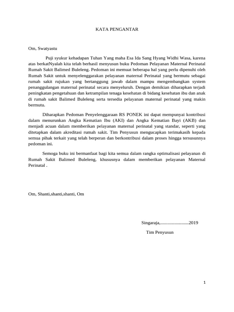 Pedoman Pelayanan PONEK 2018 | PDF