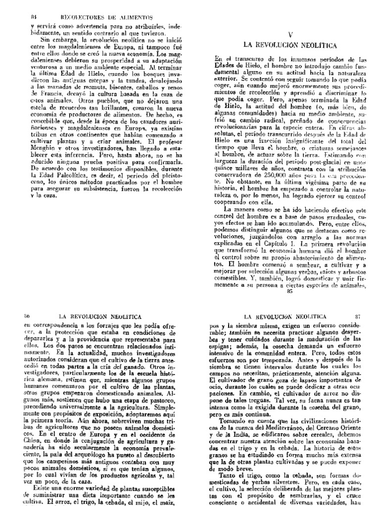 Gordon Childe - Revolucion Neolitica y Urbana | PDF | Cobre | Calendario