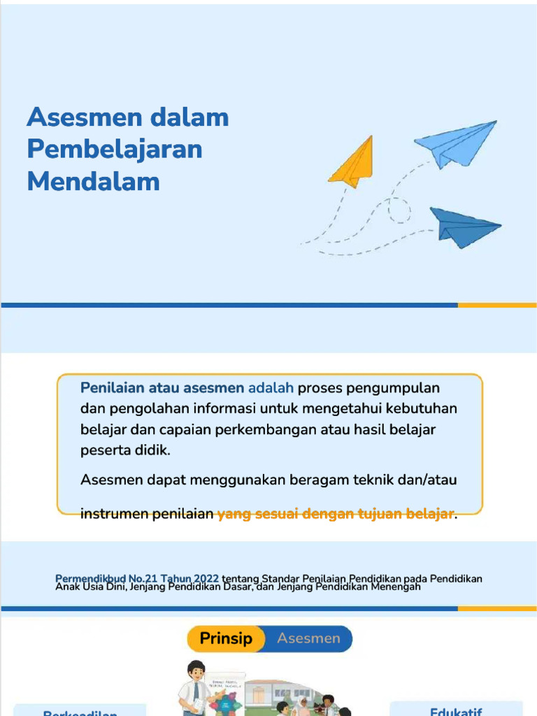Panduan Asesmen Pembelajaran Mendalam | PDF