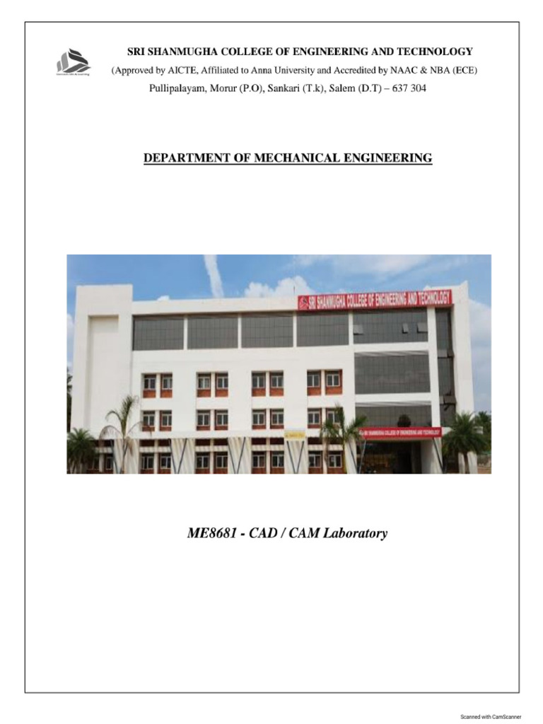 Cad-Cam Lab Manual | PDF