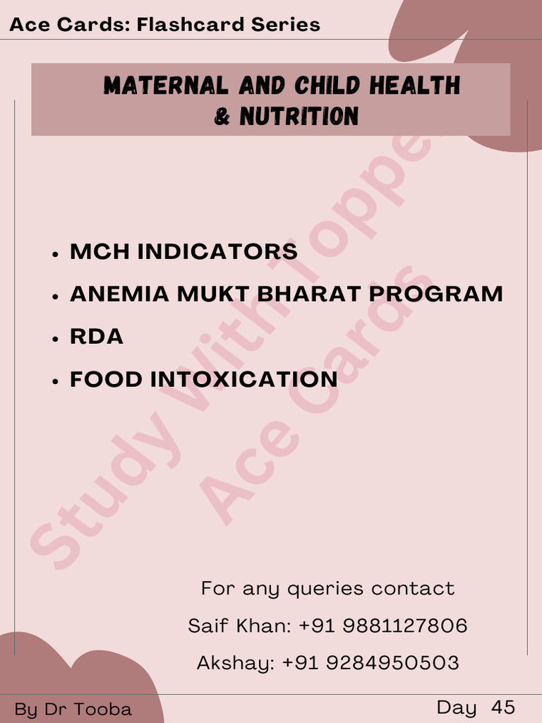 MCH Indicators and Nutrition Insights | PDF