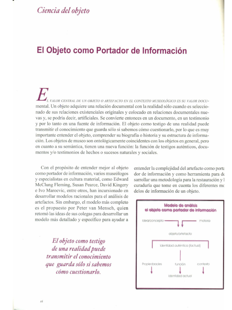 Unidad 2-El Objeto Como Portador de Información | PDF