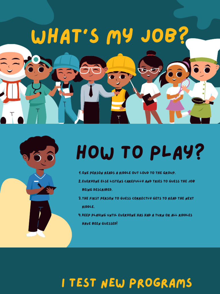 Fun Job Riddles for Kids | PDF