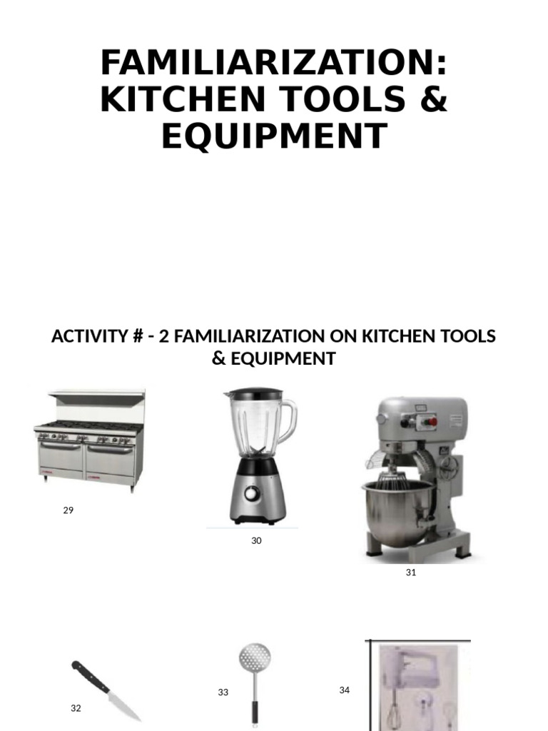 Kitchen Tools & Equipment Overview | PDF