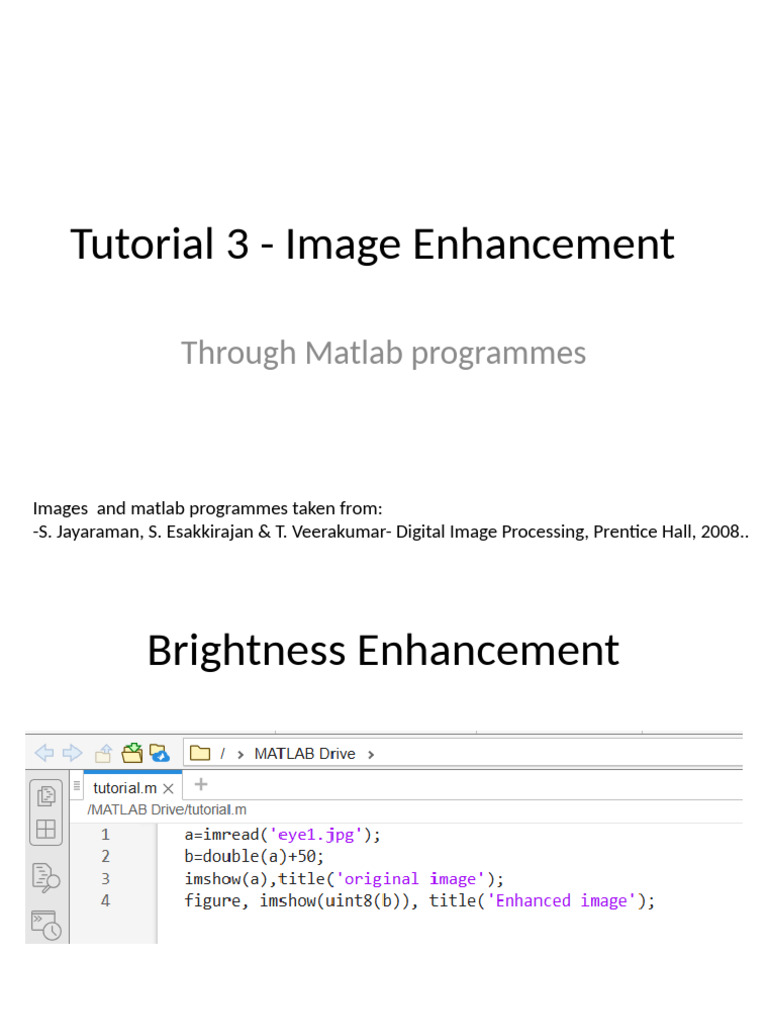 Image Enhancement Techniques in Matlab | PDF