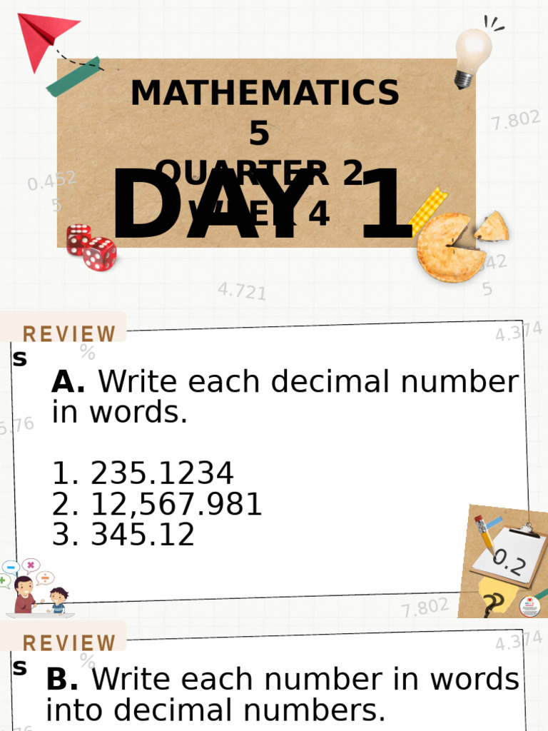 G5 Math PPT Q2 W4 | PDF | Decimal | Numbers