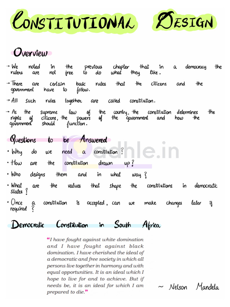 CH-2 Constitutional Design | PDF