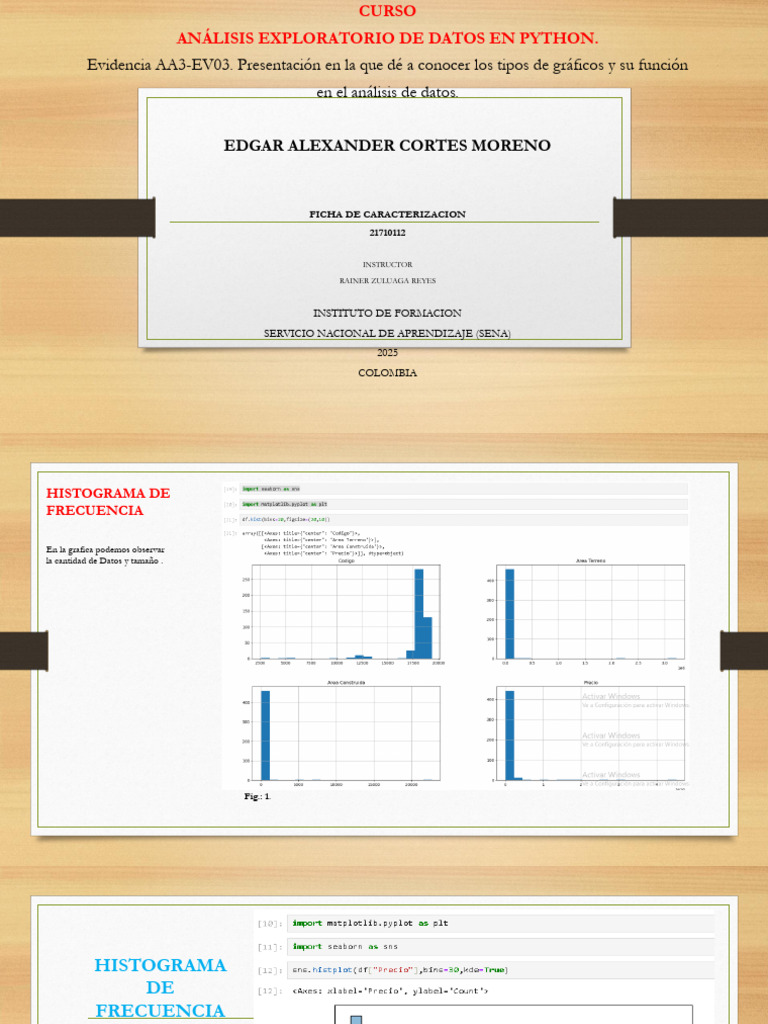 Evidencia AA3-EV03 ED Presentación Tipos de Gráficos y Su Función en El Análisis de Datospdf ...