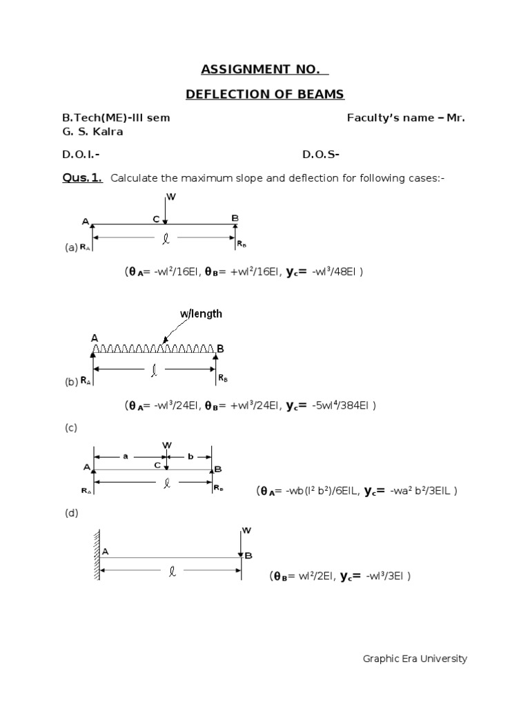 Deflection of Beams | PDF | Beam (Structure) | Materials Science