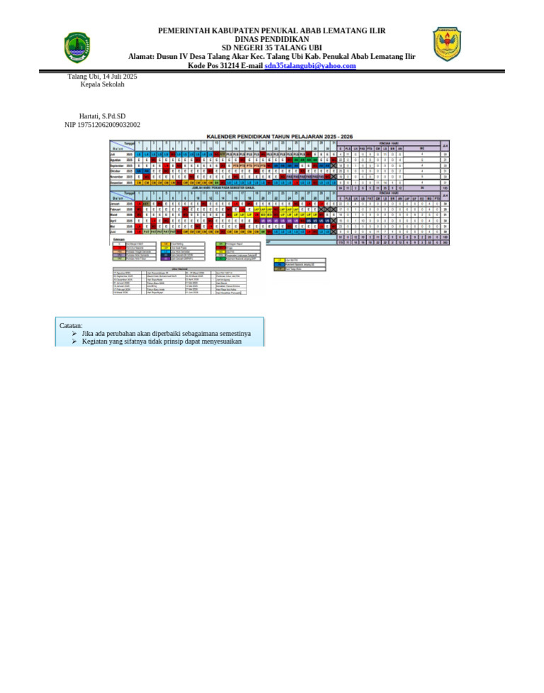 Kalender Pendidikan | PDF