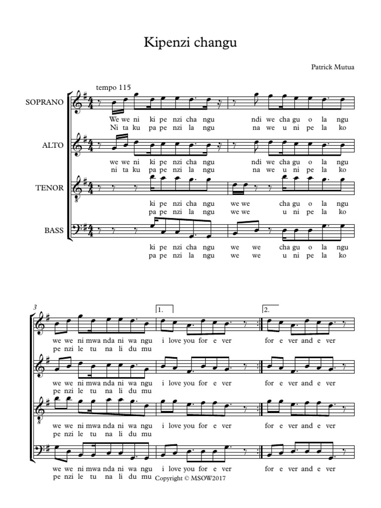 Kipenzi Changu | PDF