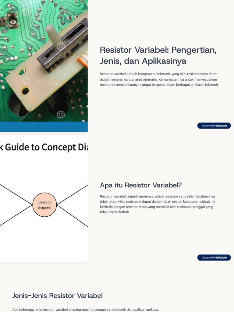 Resistor Variabel Pengertian Jenis Dan Aplikasinya | PDF