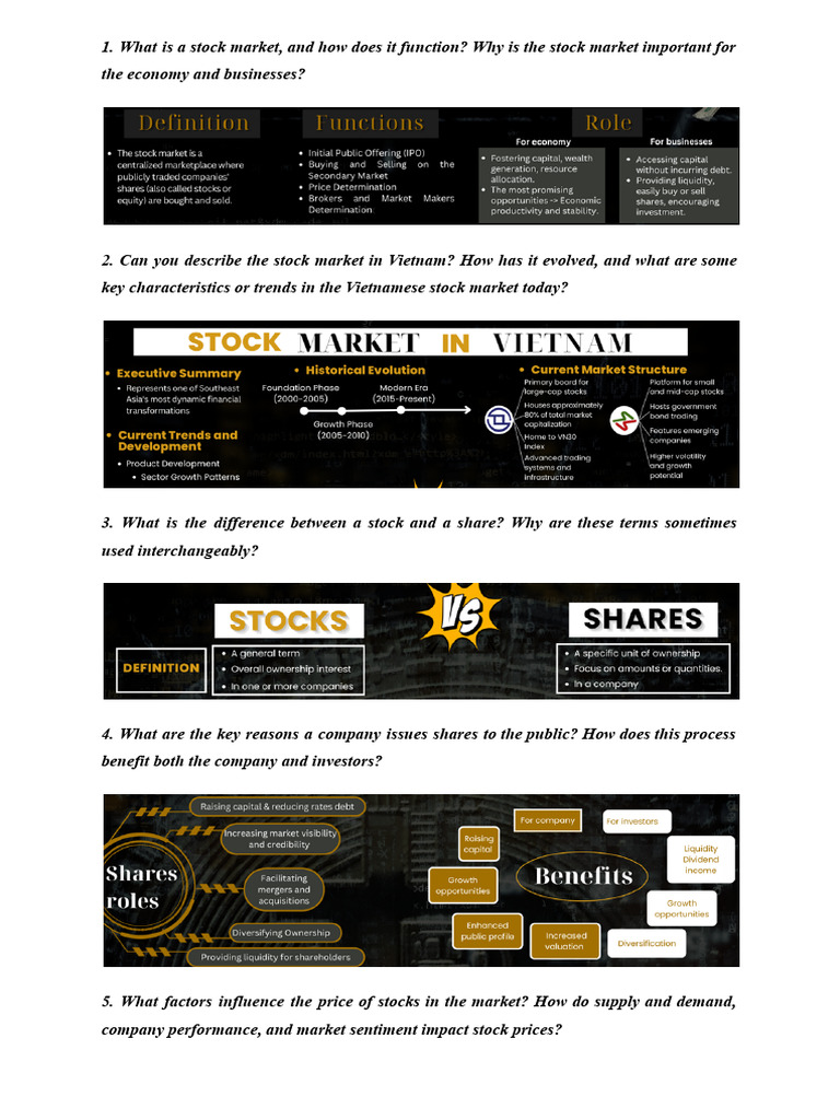 STOCK MARKET - Extra Lesson | PDF