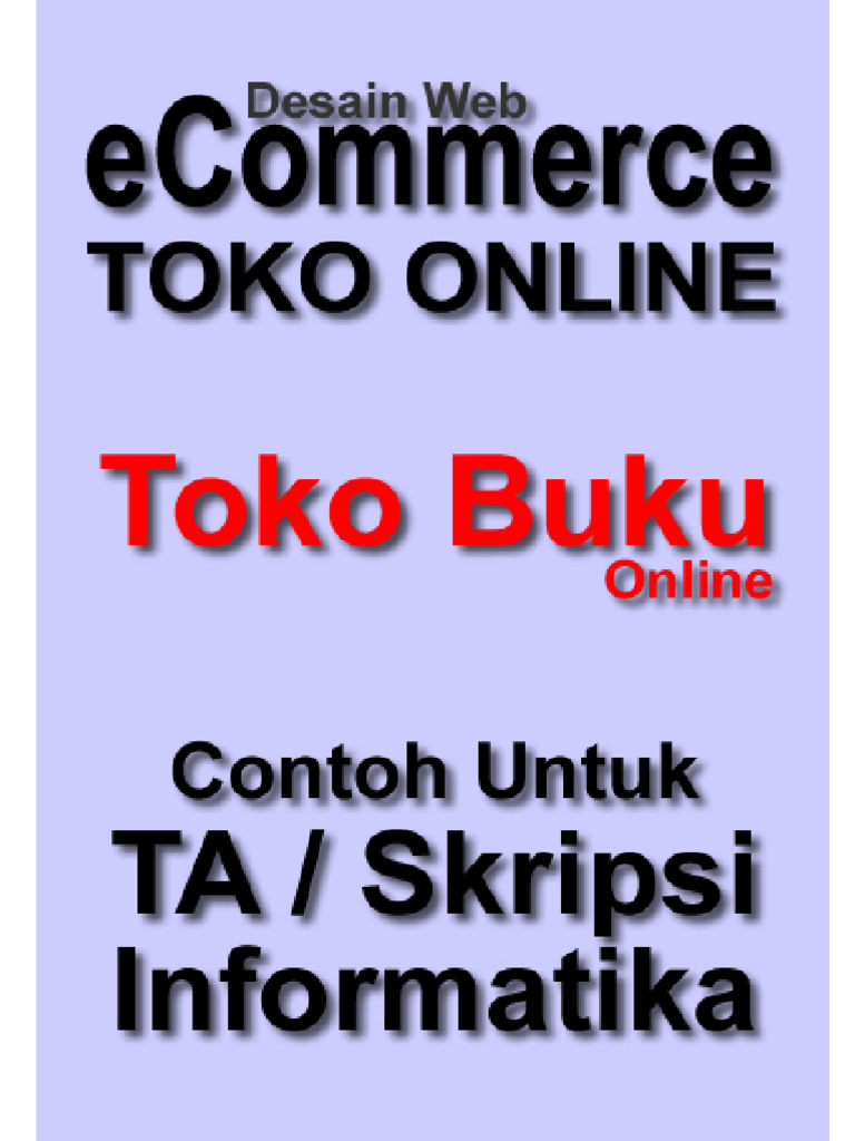 Sistem eCommerce Toko Buku Online PHP | PDF