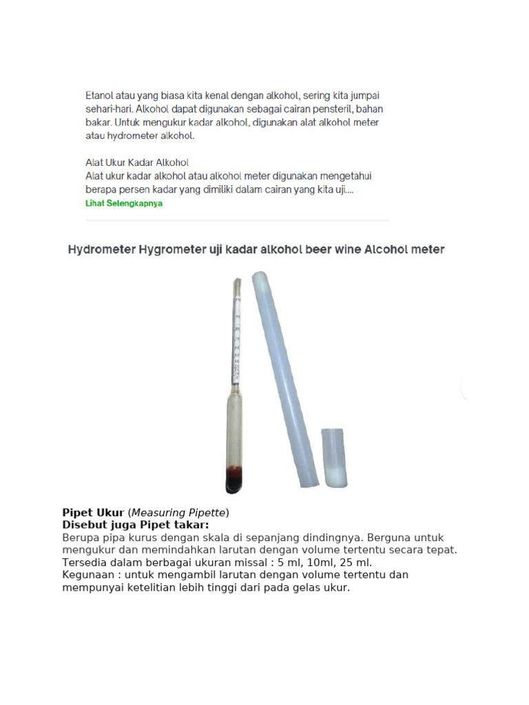 Cara Kerja Alat Laborat | PDF