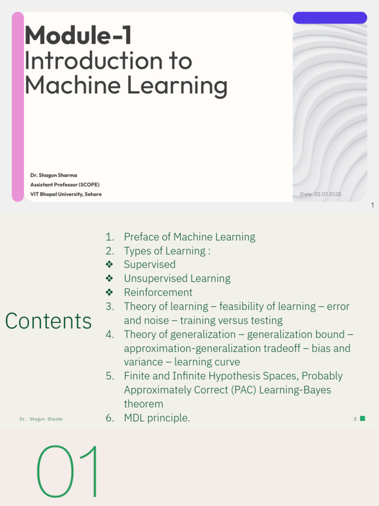 Module 1 Applied ML | PDF | Machine Learning | Statistical Theory