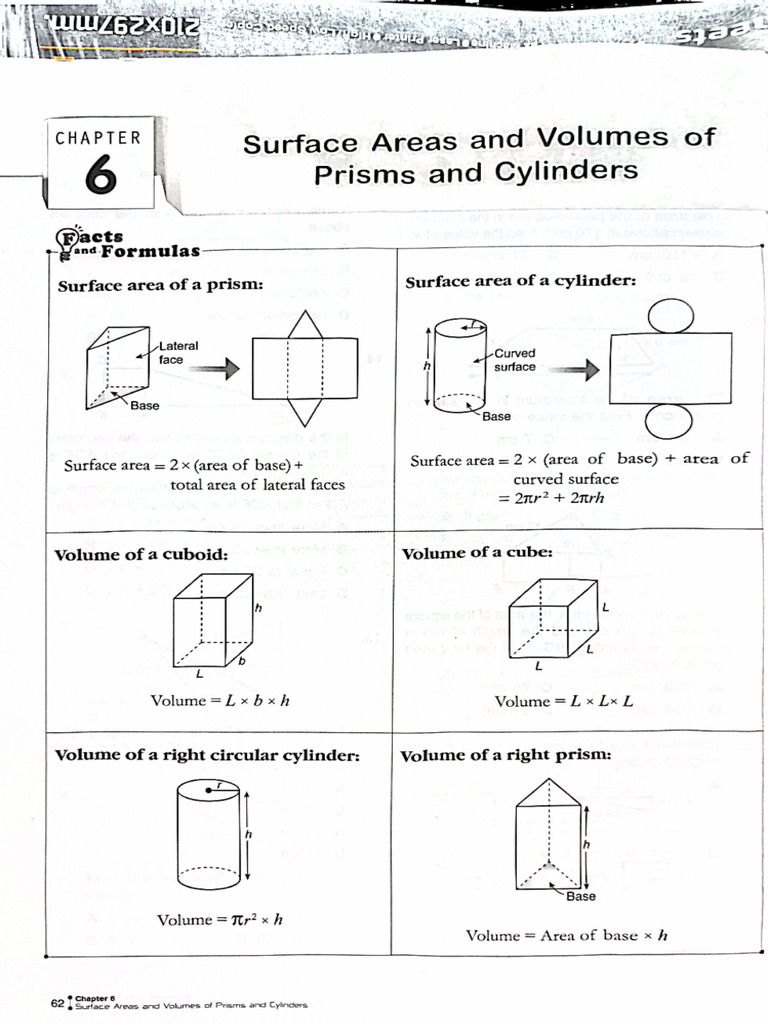 Surface Area and Volume M2 Workbook | PDF