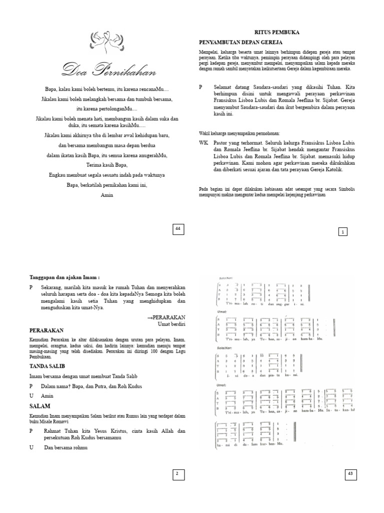 Doa dan Ritus Pernikahan Katolik | PDF