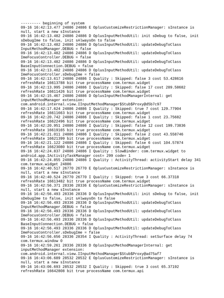 Termux - GUI Logcat | PDF