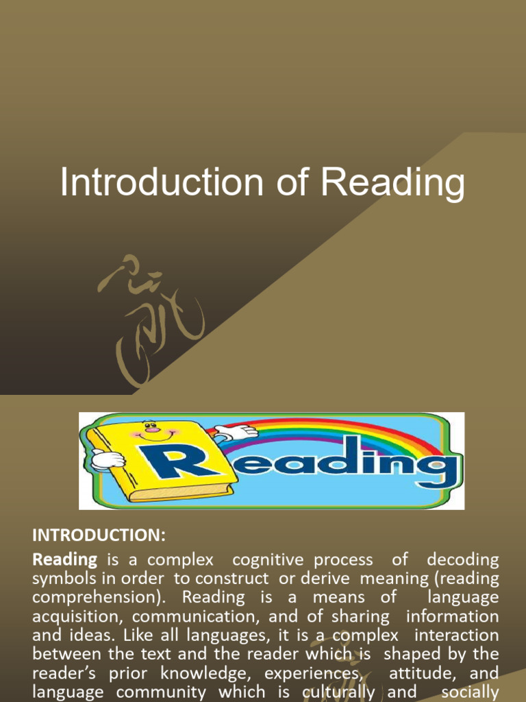 Importance and Skills of Reading | PDF | Reading Comprehension ...