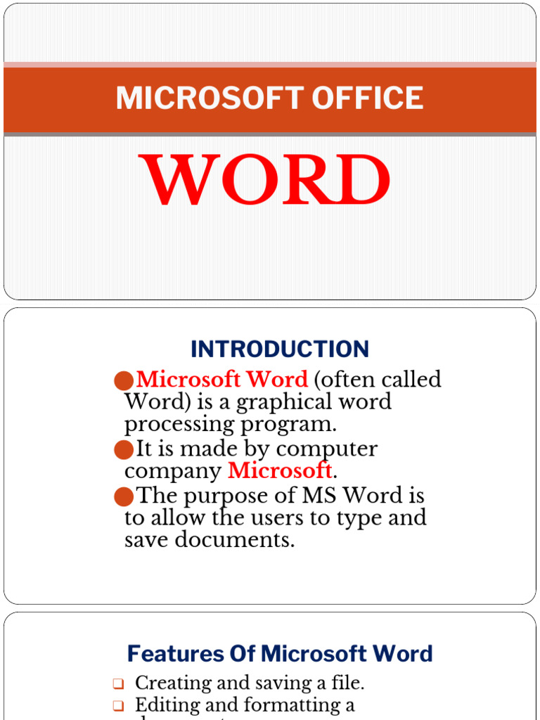 Introduction to word | PDF | Microsoft Word | Control Key