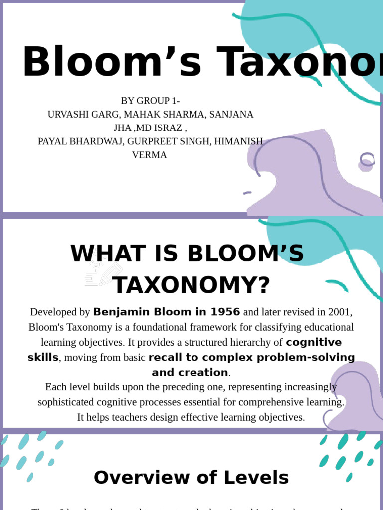 Bloom’s Taxonomy | PDF | Learning | Educational Assessment