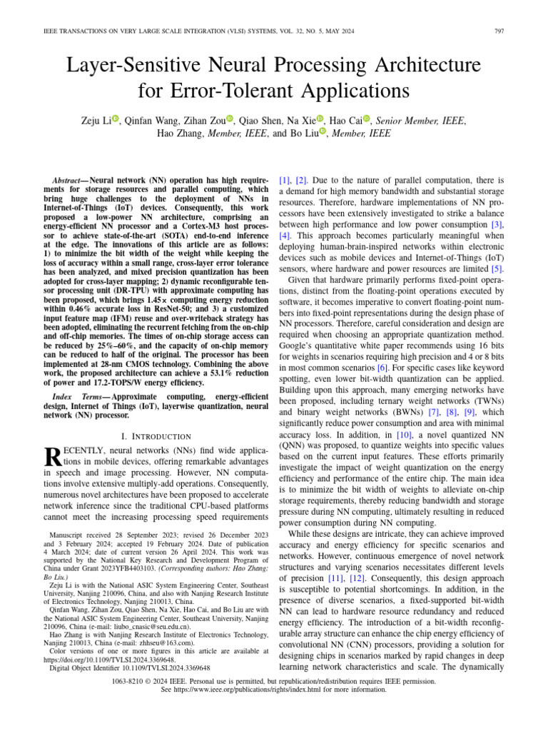 Layer-Sensitive Neural Processing Architecture For Error-Tolerant ...