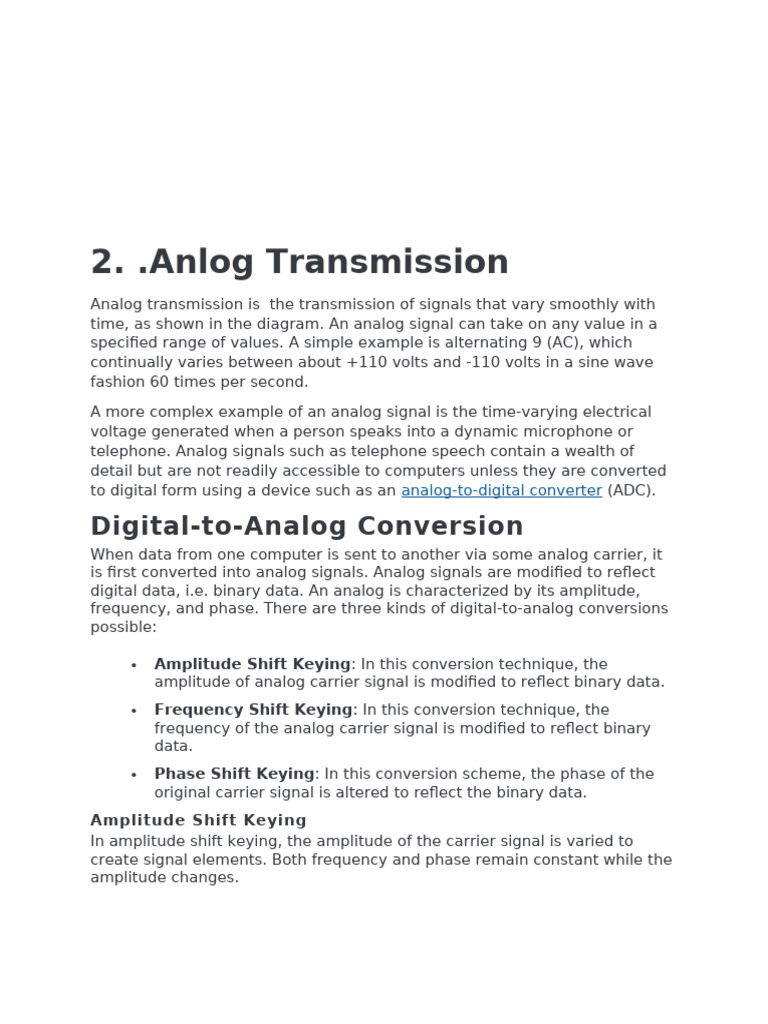 Understanding Analog Transmission Methods | PDF | Frequency Modulation ...