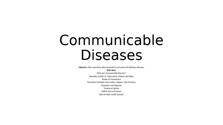 Communicable Diseases | PDF