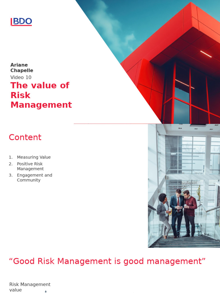 Value of Effective Risk Management | PDF | Risk Management | Risk