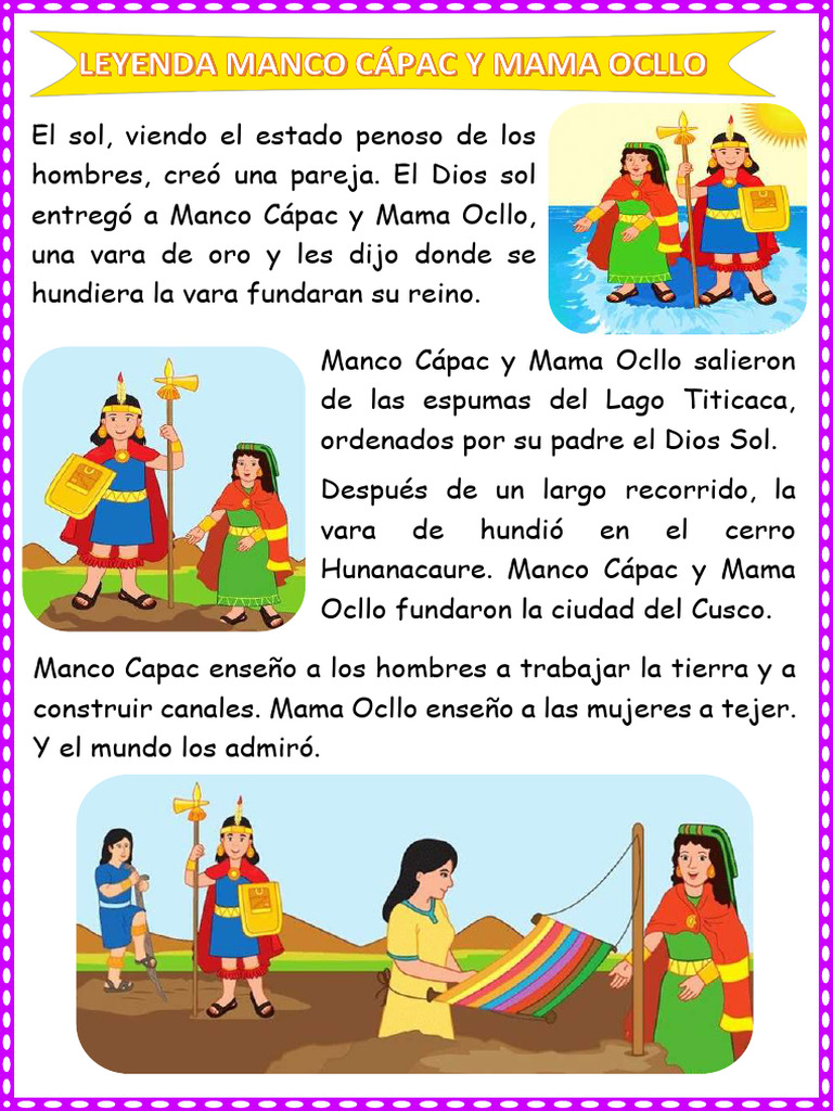 Leyenda de Manco Cápac y Mama Ocllo | PDF | Imperio Inca