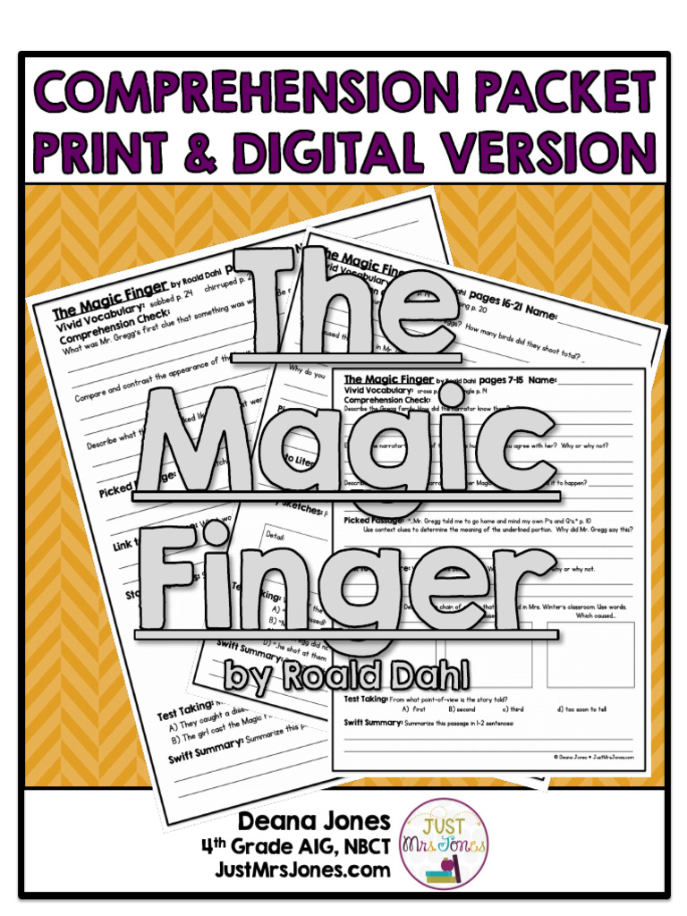 Comprehension Packet: The Magic Finger | PDF