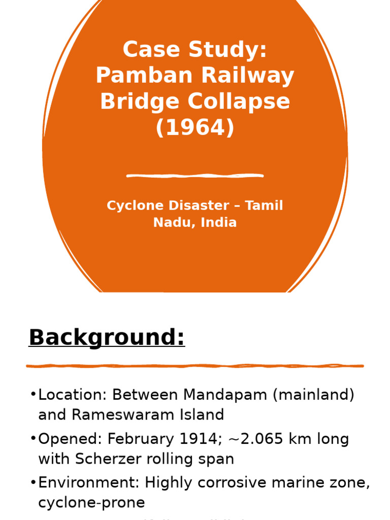 Pamban Bridge Collapse Case Study 1964 | PDF