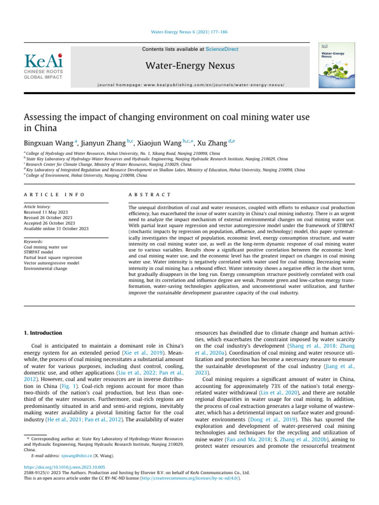Assessing Impact Changing-Environment Water-Energy | PDF | Vector ...