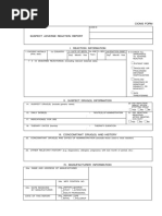 Adverse Reaction Report Form | PDF | Causes Of Death | Health Sciences
