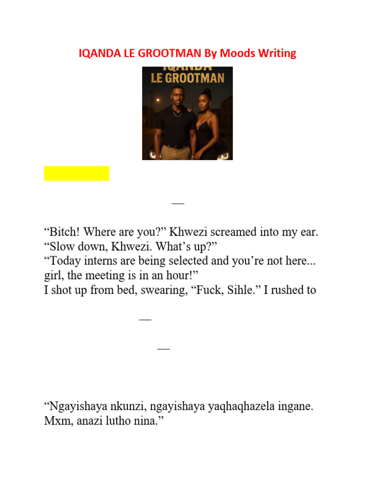 IQANDA LE GROOTMAN by Moods Writing | PDF