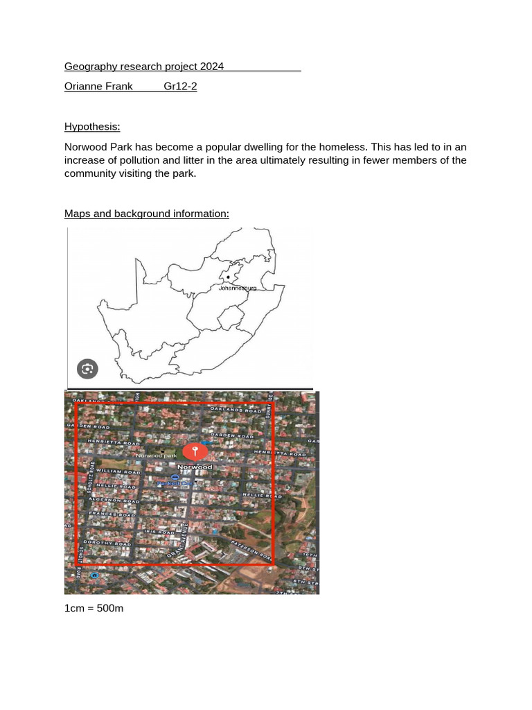 Geography Research Project 2024 | PDF