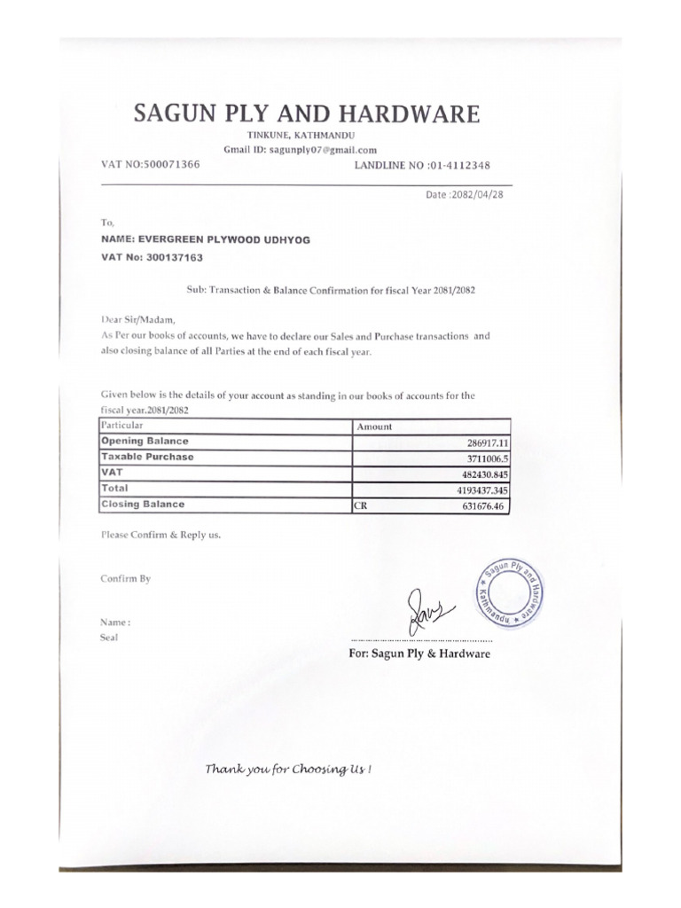 Sagun Ply and Hardware | PDF