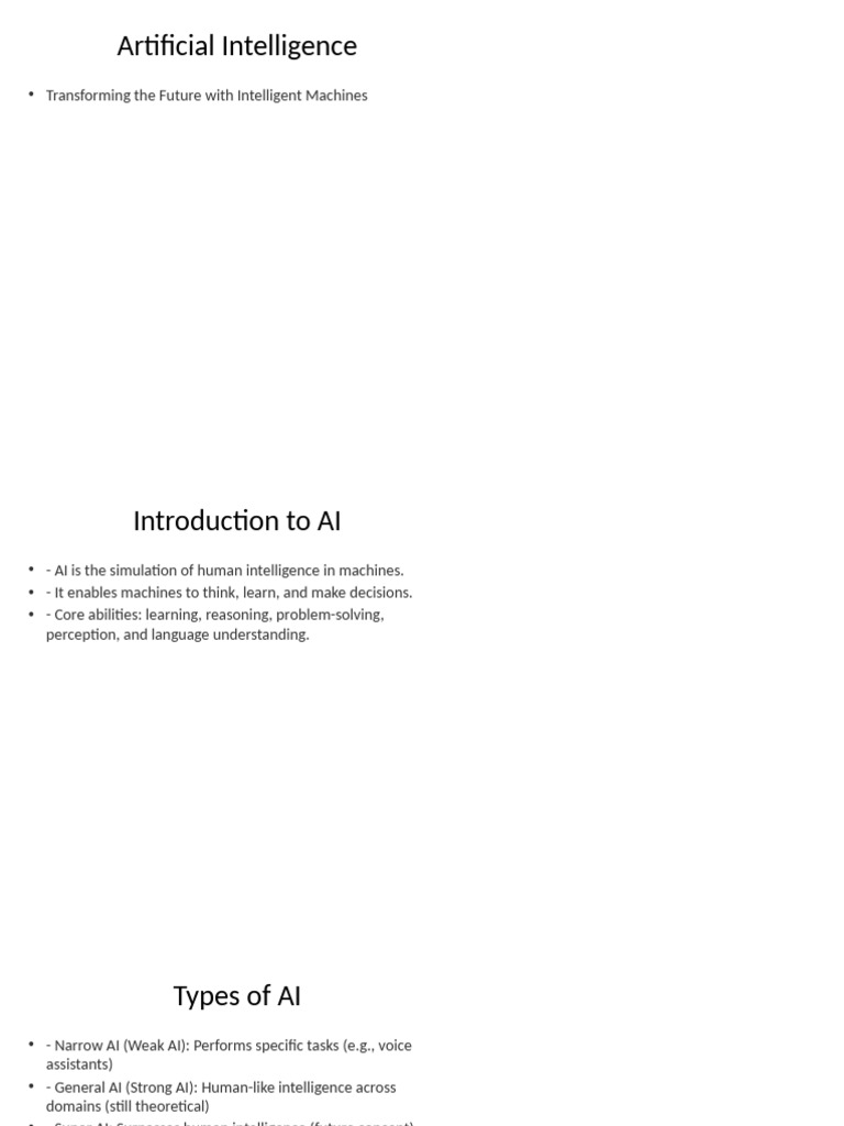 Artificial Intelligence Presentation | PDF