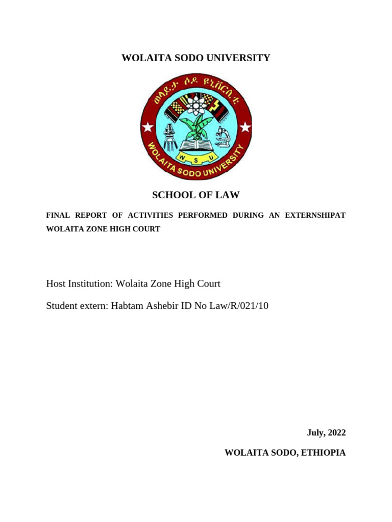 Externship Report Habte | PDF | Acquittal | Witness