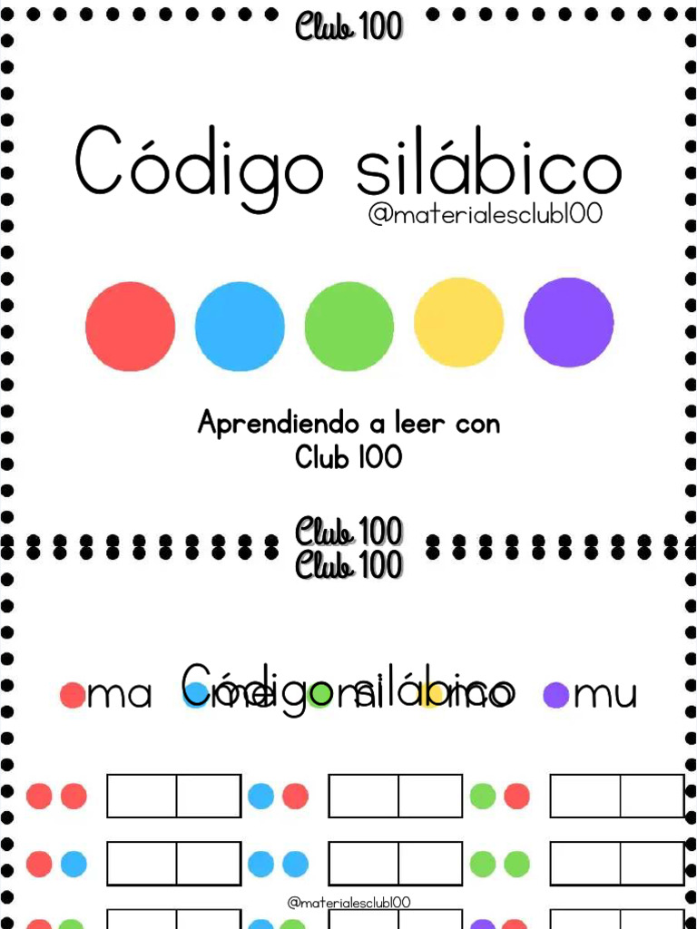 Código Silábico Código Silábico: Aprendiendo A Leer Con Aprendiendo A ...