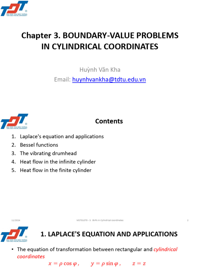 MS701070 3 BVP Cylindrical Coordinates | PDF | Boundary Value Problem ...