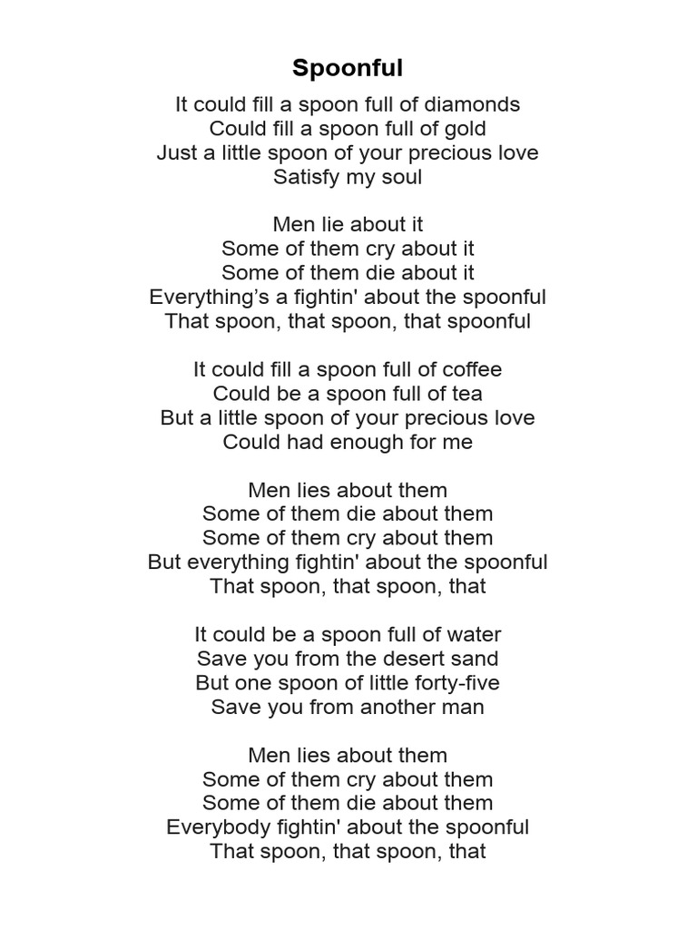Spoonful - Lyrics | PDF