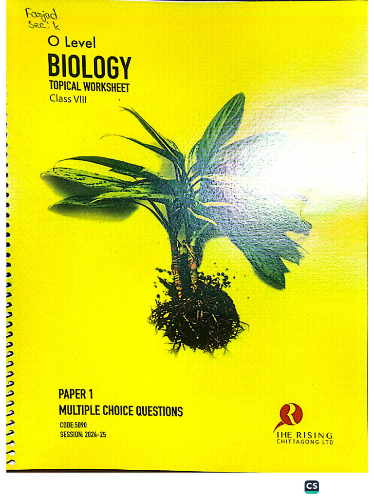 Biology Paper 1chap 1 To 8 (Full Session) | PDF