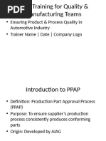 PPAP Full List of Elements Required | PDF