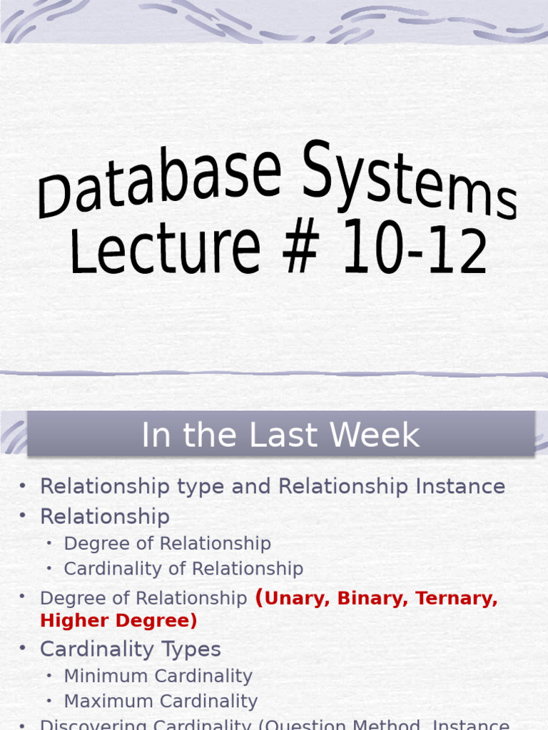 DBS Lecture#10-12 | PDF | Information Science | Data Management