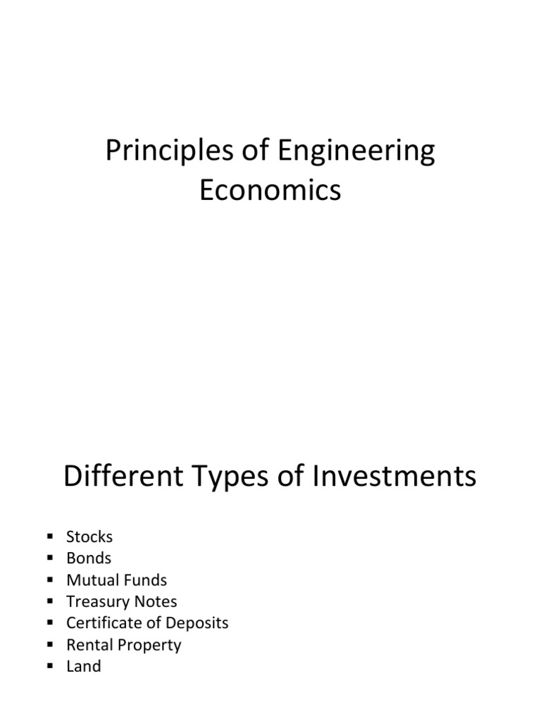EE40 Week 1 Principles of Engineering Economy | PDF | Interest Rates ...